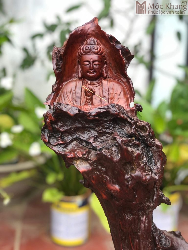 Tượng Nhất Tâm Bái Phật Gỗ Đinh Hương Cao 70 Ngang 25 Sâu 18 (cm) - Mộc ...