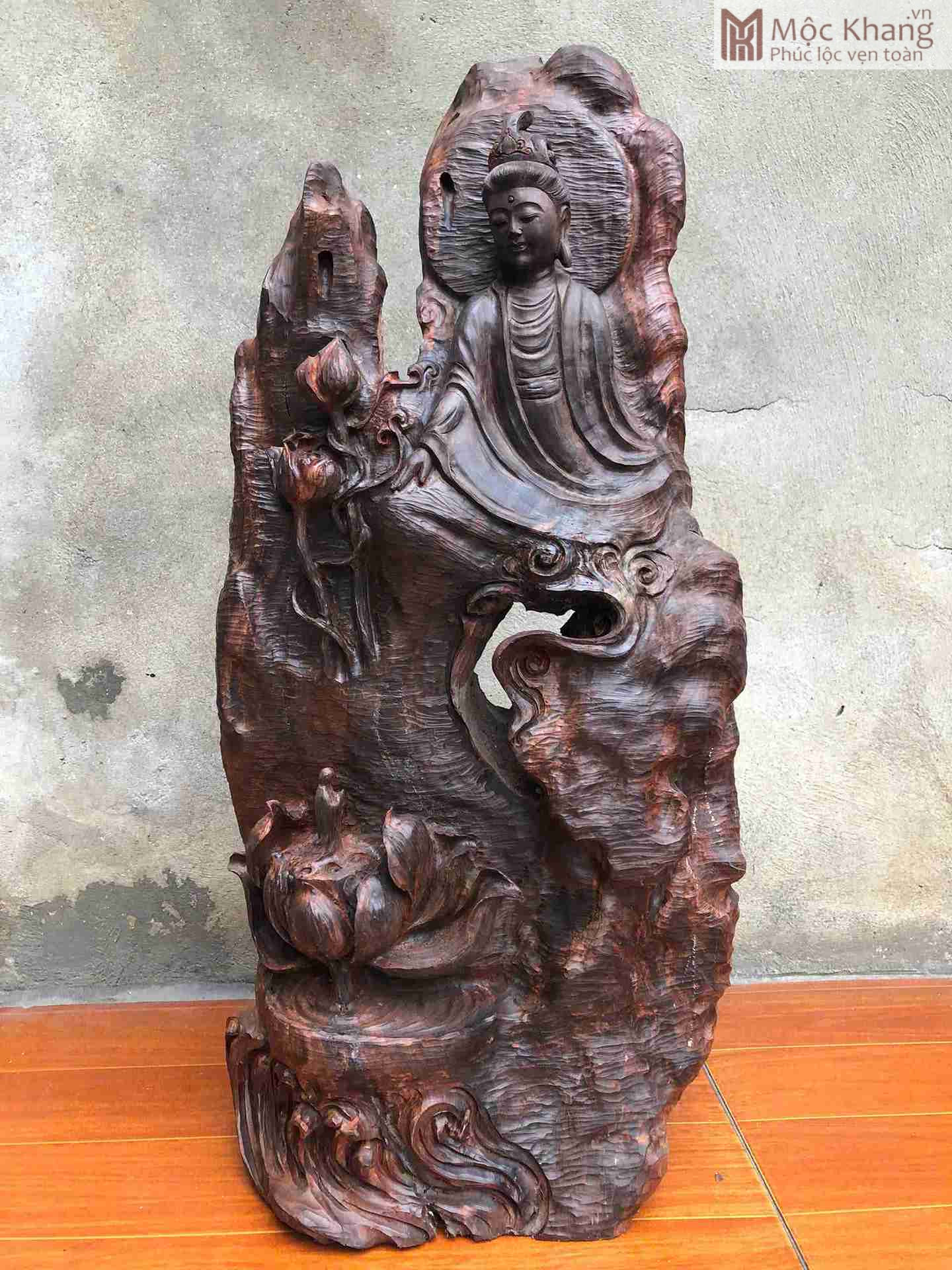 Nhất Tâm Bái Phật Gỗ Trắc Cao 61 Ngang 28 Sâu 11 (cm) - Mộc Khang
