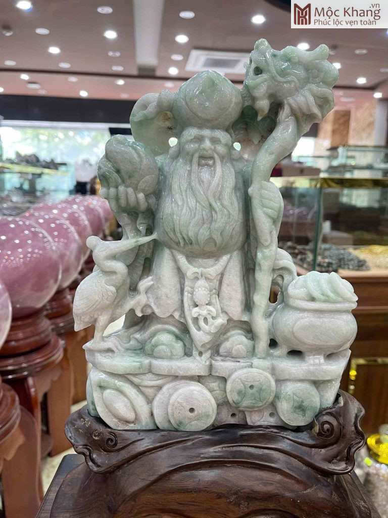 Tượng Thọ Tiên Ngọc Phỉ Thúy - Mộc Khang