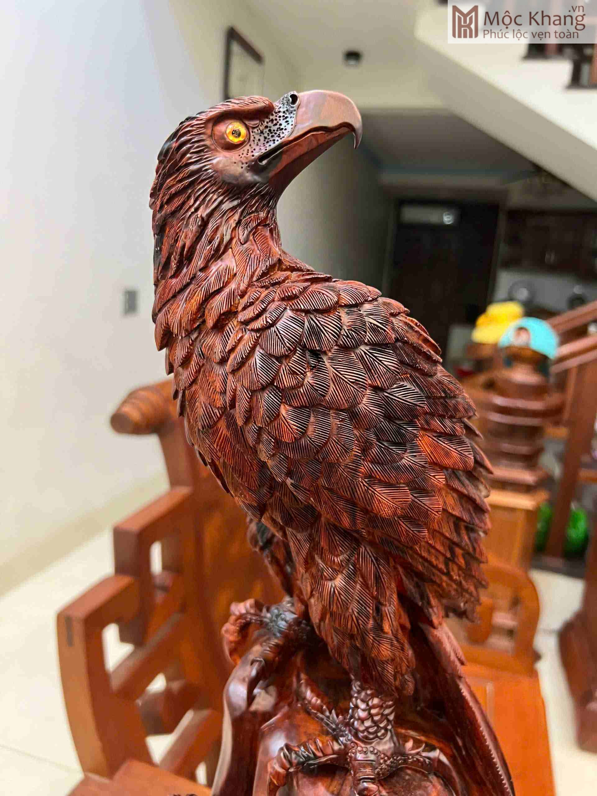 Tượng Đại Bàng Gỗ Sưa Bắc - Mộc Khang