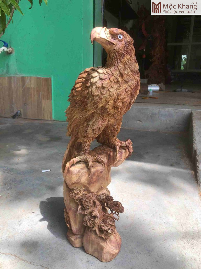 Tượng Đại Bàng Gỗ Sưa Bắc - Mộc Khang